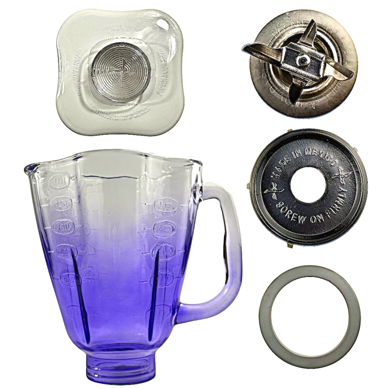 Vaso de Vidrio Cube Armado Morado