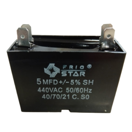 capacitor cuadrado 5 MF 440v 2 pata