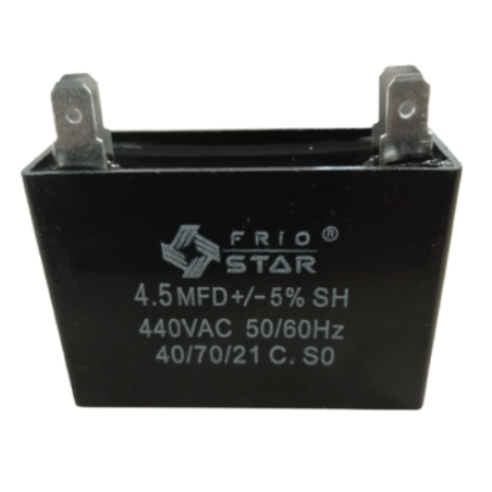 Capacitor Cuadrado 4.5 MF 440 V 2 patas